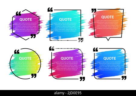 Trendy block quote modern design elements. Creative quote and comment ...