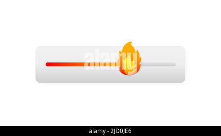 Level slider in flat style on white background. Flat vector. Arrow icon ...