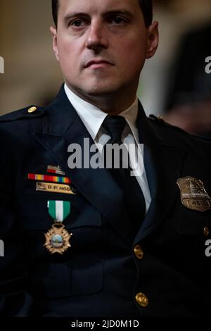 Metropolitan Police Officer Daniel Hodges listens to the committee on ...