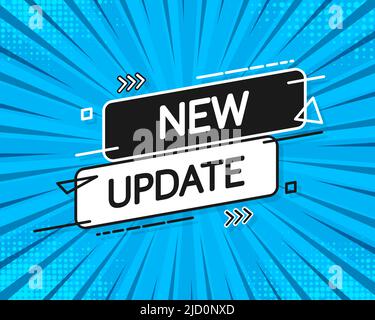 new update label. new update blue band sign. new update Stock Vector ...