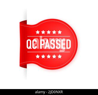 qc passed pass quality control label tag seal control sticker template ...