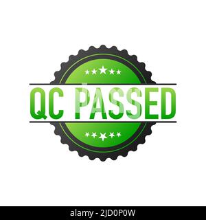 qc passed pass quality control label tag seal control sticker template ...