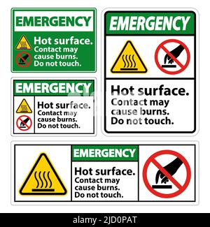 Emergency Do Not Touch Symbol Sign Isolate On White Background Stock ...