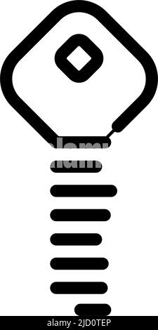 dimple key line icon vector. dimple key sign. isolated contour symbol ...