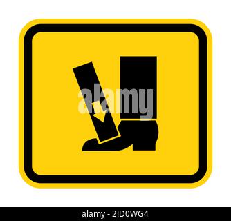 Foot Crush Force From Above Symbol Sign, Vector Illustration, Isolate ...