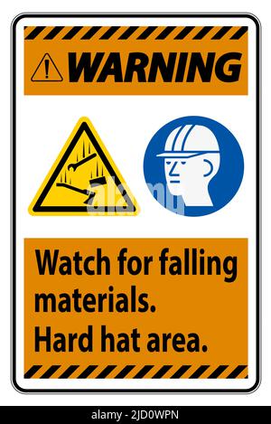 Warning Sign, Falling Materials Symbol Stock Vector Image & Art - Alamy