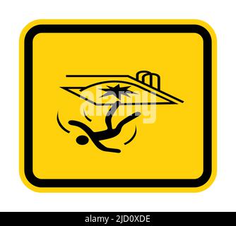 Fall Hazard Symbol Sign Isolate on White Background,Vector Illustration ...