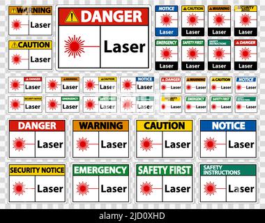 Laser Symbol Sign Symbol Sign Isolate on transparent Background,Vector ...