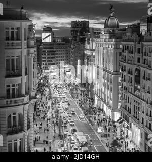 A busy street Madrid, Spain Stock Photo - Alamy
