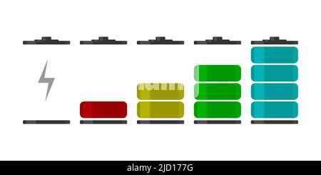 Battery load illustration isolated on white background, vector ...