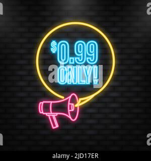 Sale 0.99 Dollars Only Offer Badge Sticker Design in Flat Style. Vector ...