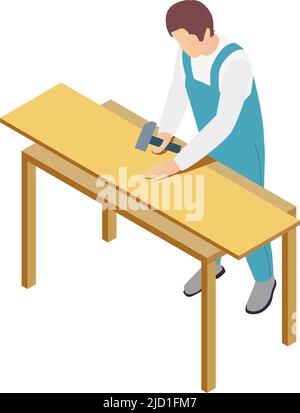 Modular frame building isometric composition with isolated image of ...