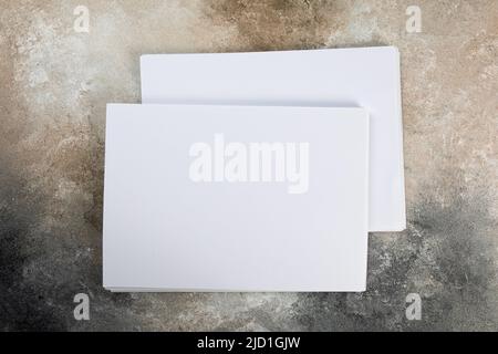 Blank flyer poster a4 or a5 paper isolated on grunge, place for your ...