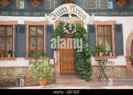 Wine House and Hotel Zum Krug in Hattenheim im Rheingau, Hesse, Germany ...