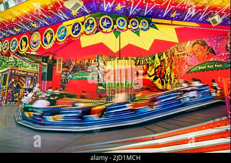 Ascension fair, fair, music express, fairground ride, Kempten, Allgaeu ...