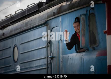 Vasyl driver of the train that took the three European leaders to ...