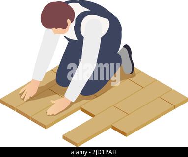 Modular frame building isometric composition with set of trucks with ...