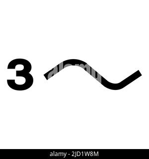 Three Phase Power Symbol Sign Isolate On White Background,Vector ...