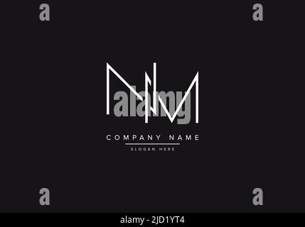 Alphabet letter icon logo NM Stock Vector Image & Art - Alamy