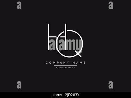 Alphabet letter icon logo HQ or QH Stock Vector Image & Art - Alamy