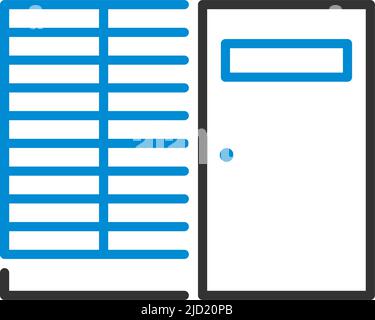 Conference Room Icon. Editable Bold Outline With Color Fill Design ...