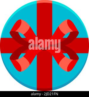 circular gift box present icon vector illustration design Stock Vector ...