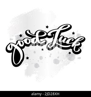 Good luck hand lettering Stock Photo - Alamy