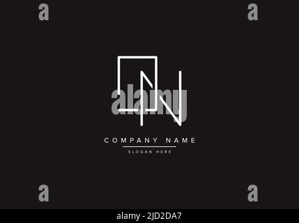 Initial DN alphabet line art logo design of vector Stock Vector Image & Art - Alamy