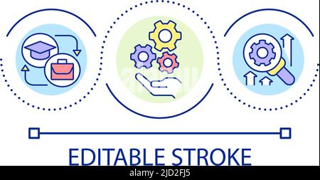 Knowledge Acquisition Process Loop Concept Icon Stock Vector Image