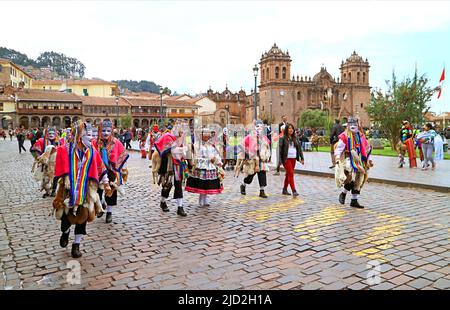 Peruvian Parade Held on May 6th, 2018 on Plaza de Armas Square in Cusco ...