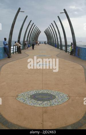 Whale bone pier at Umhlanga, North Coast, KwaZulu Natal, South Africa ...