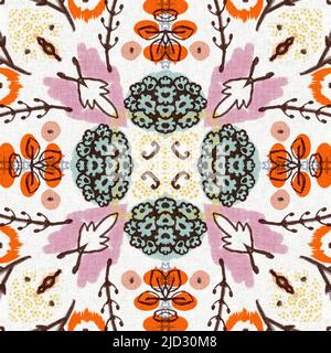 Retro fifties floral french printed fabric pattern for shabby chic home ...