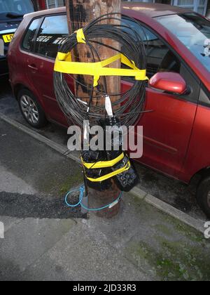 Fibre broadband Connectorised Block Terminal box 2022 Stock Photo - Alamy