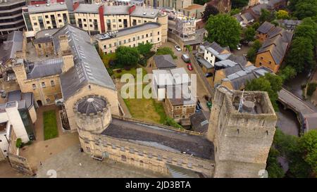 Oxford Castle from above - aerial view Stock Photo - Alamy