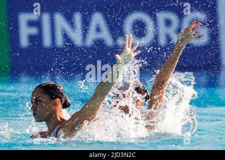 BUDAPEST, HUNGARY - JUNE 17: Anita Alvarez of United States and Megumi ...