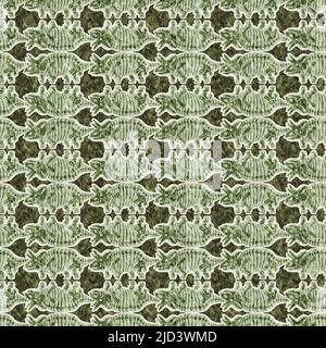 Green triceratops dinosaur fossil bones seamless pattern. Gender ...