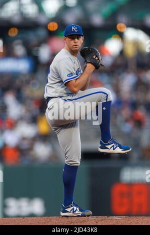 Kansas City Royals' Kris Bubic pitches during the first inning of a ...