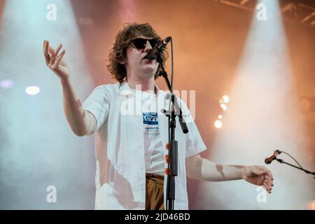 Jack Cochrane, vocalist and lead guitarist with Scottish indie rock ...