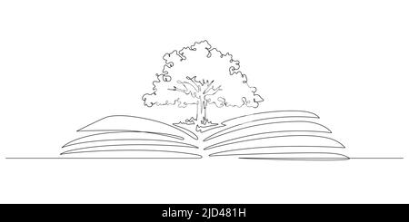 open book with plant drawing science related icon image vector ...
