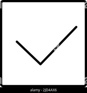 Square checkbox. Done sign. Editable vector Stock Vector Image & Art - Alamy