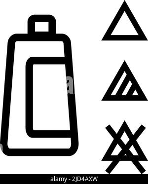 Laundry symbols, Bleaching symbols. Vector illustration, flat design ...