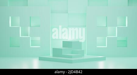 Color futuristic showcase scene background. Modern dark neon fantastic ...