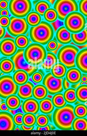 Vibrant Multi-color of Playful Chaotic Circles Pattern for Abstract ...