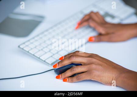 Hands Mouse paperwork architectural design plan work flat lay Stock ...