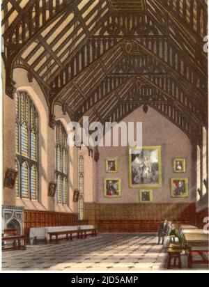 Exeter College dining hall, University of Oxford, Oxfordshire, England ...