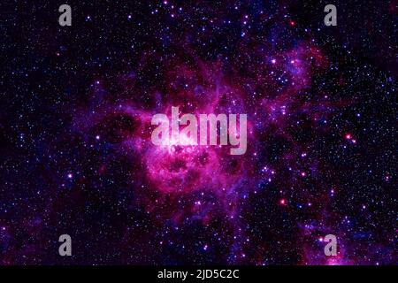 Beautiful red space nebula. Elements of this image furnished by NASA ...