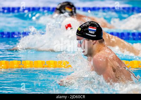 BUDAPEST, HUNGARY - JUNE 18: Arno Kamminga of the Netherlands competing ...