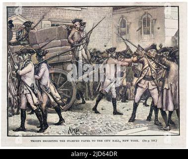 NEW YORK: STAMP ACT, 1765. /nNew Yorkers protesting the Stamp Act by ...