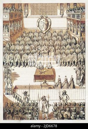 The trial of King Charles I. Date: December 1648 Stock Photo - Alamy