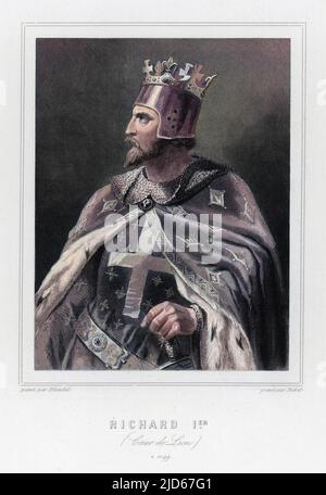 RICHARD I, THE LIONHEART (1157 - 1199) Reigned 1189 - 1199 In armour on ...